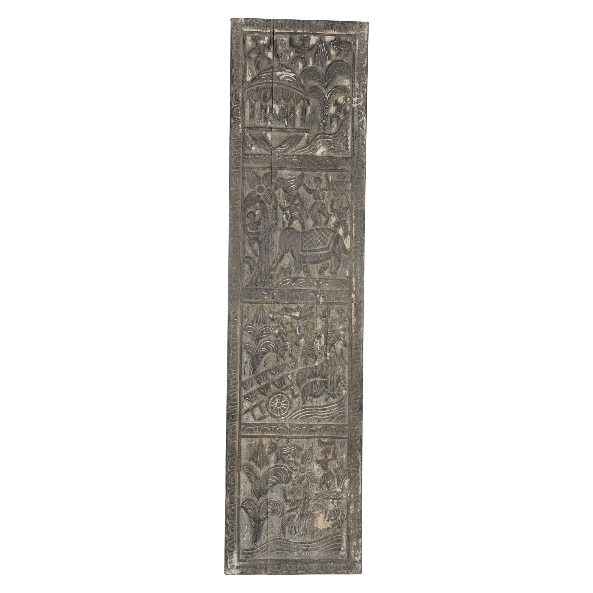 Four Panel Tribal Carving - Trading Boundaries