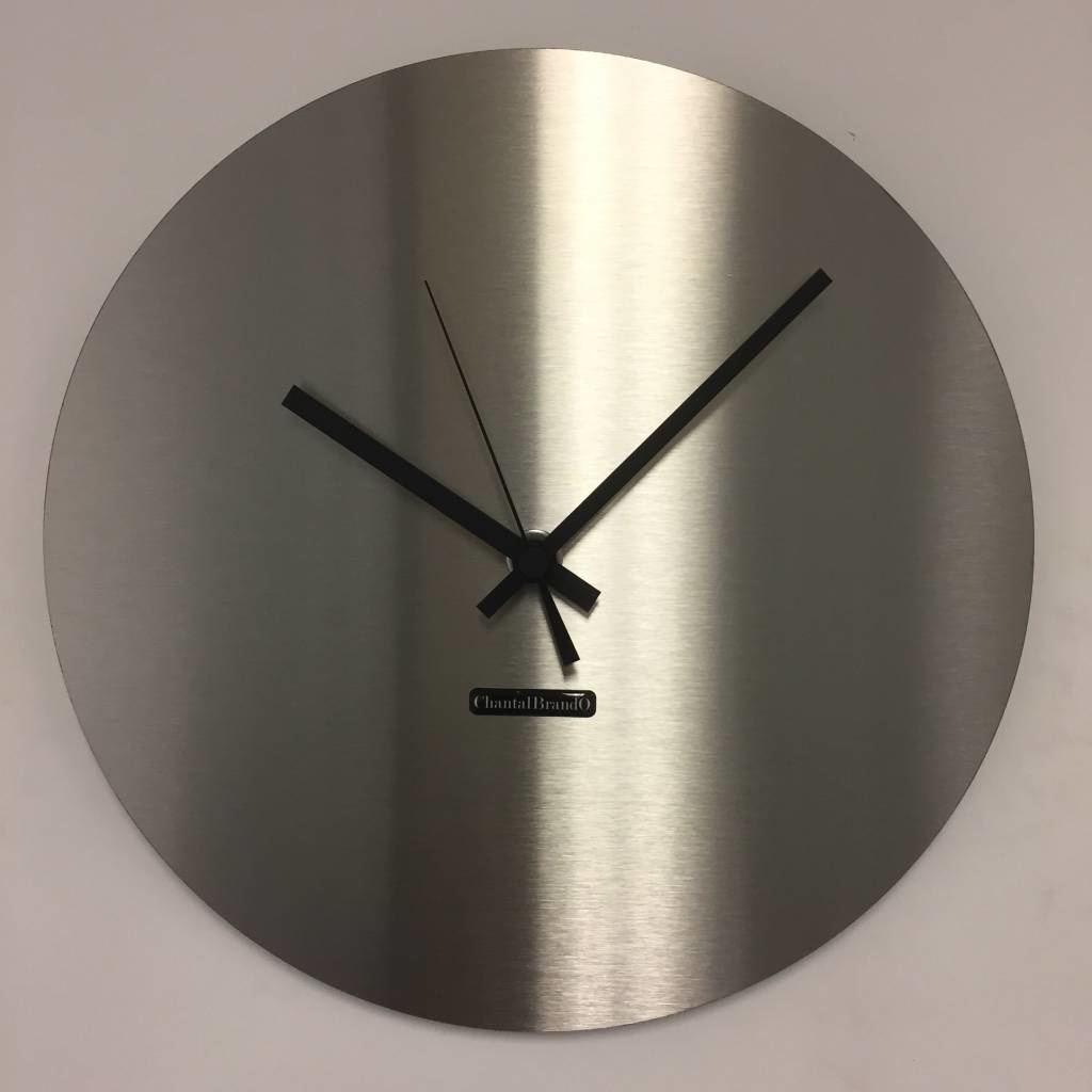 Wall clock stainless steel Florence design - Mosaclock.com