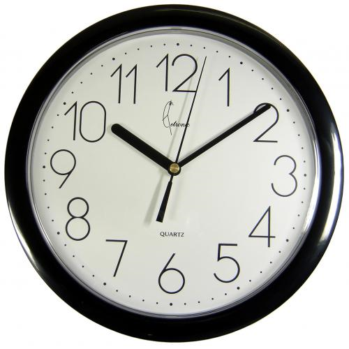 Wandklok Black Circle Modern Design - www.klokkendiscounter.nl