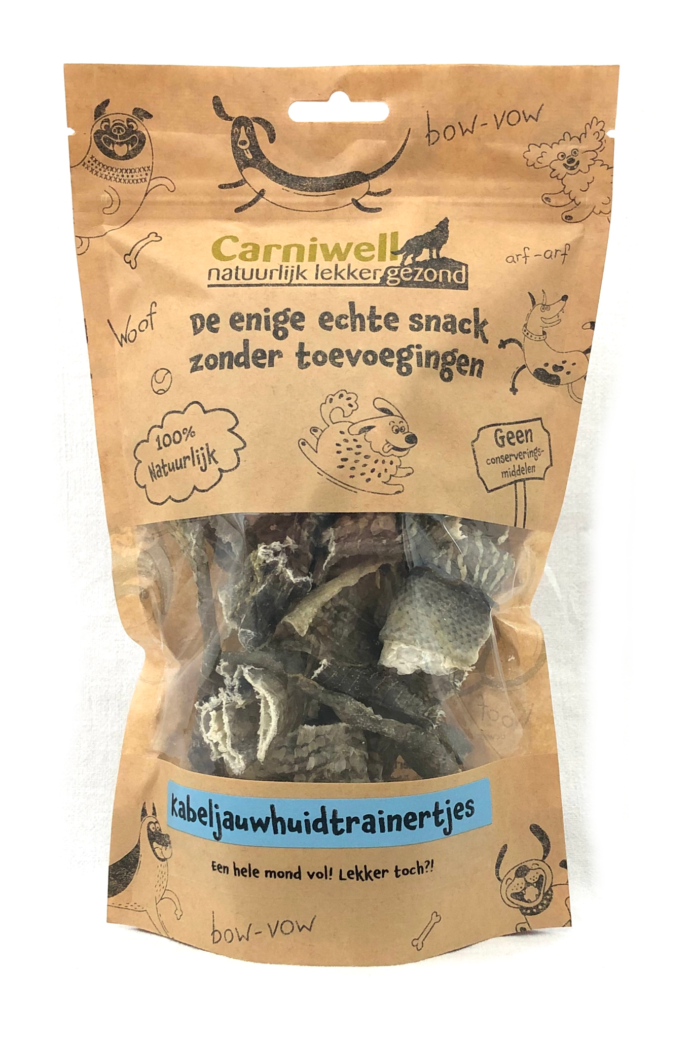 Carniwell Kabeljauwhuidtrainertjes 70g - Brondler