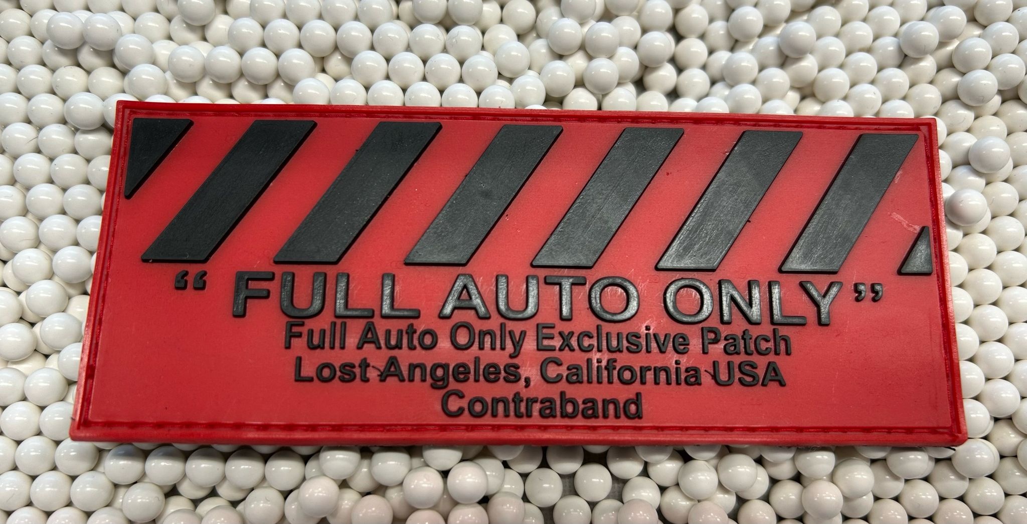 Patch - Full Auto Only - Exclusive - PVC - Red - Airsoft Doctor BV