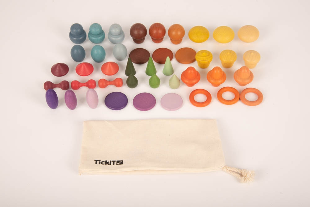 Tickit Loose Parts Wooden Treasures Taster Set - Speelgoedwinkel Lazy Lama