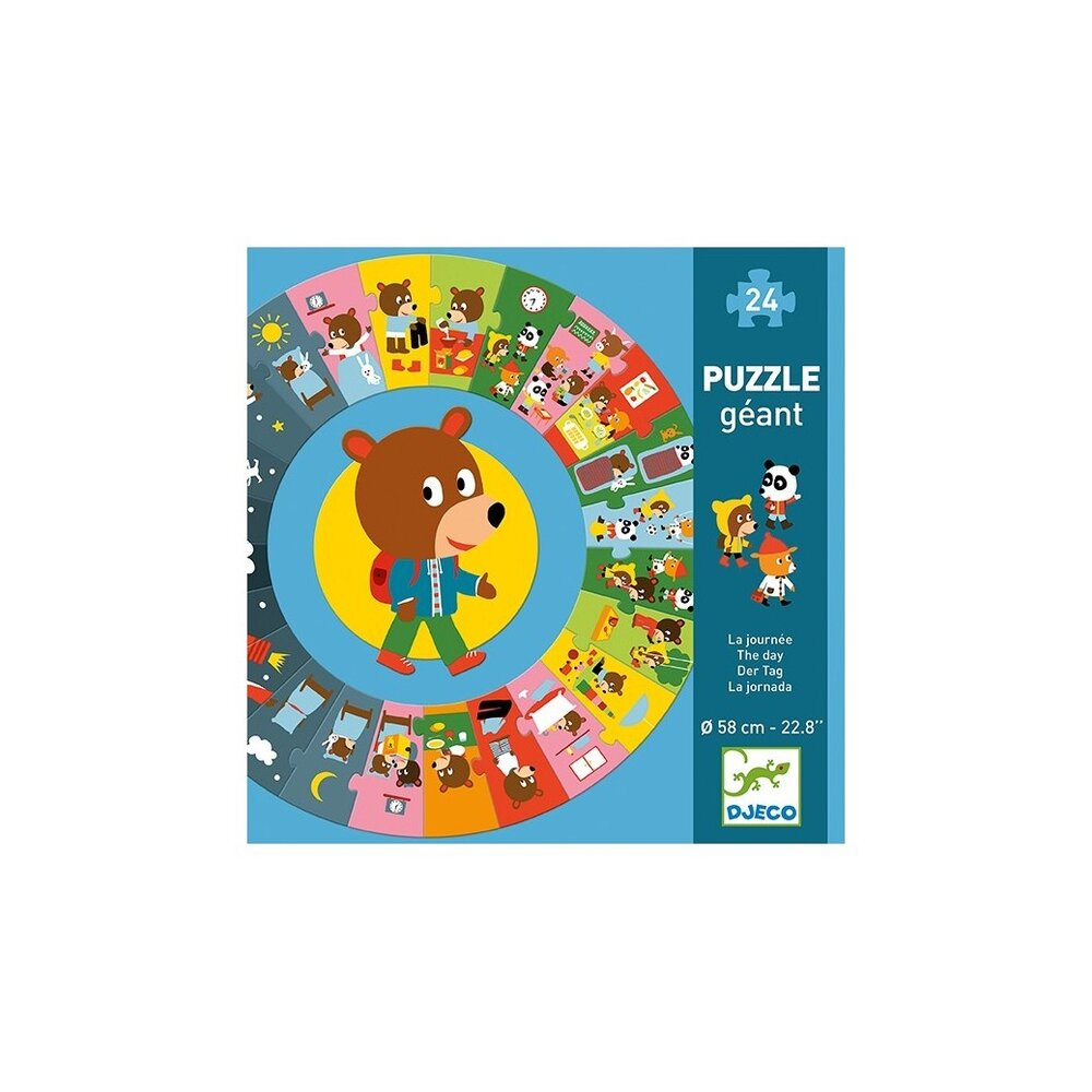 Reuzen puzzel de dag ( 24 stukjes) - Lazy Lama Kids Conceptstore