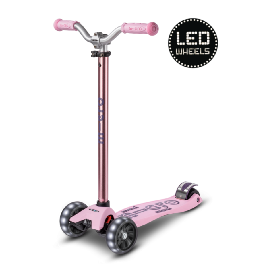 Micro Step Maxi Deluxe Pro LED Roze - Lazy Lama Kids Conceptstore