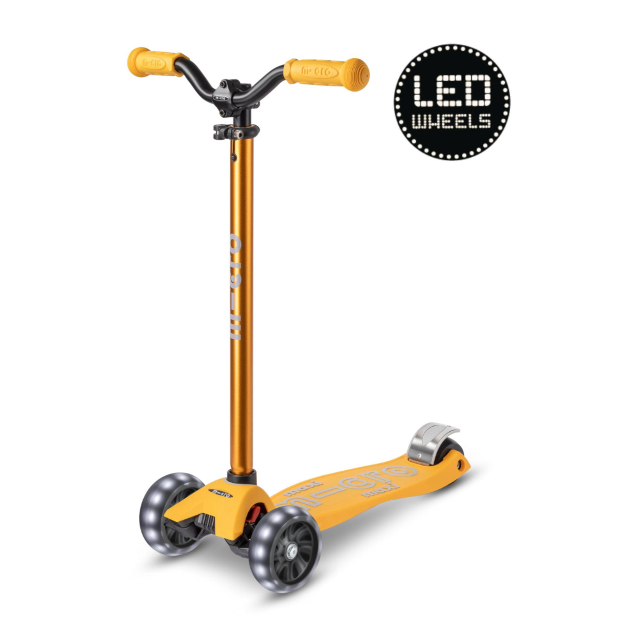 Micro Step Maxi Deluxe Pro LED Geel - Lazy Lama Kids Conceptstore