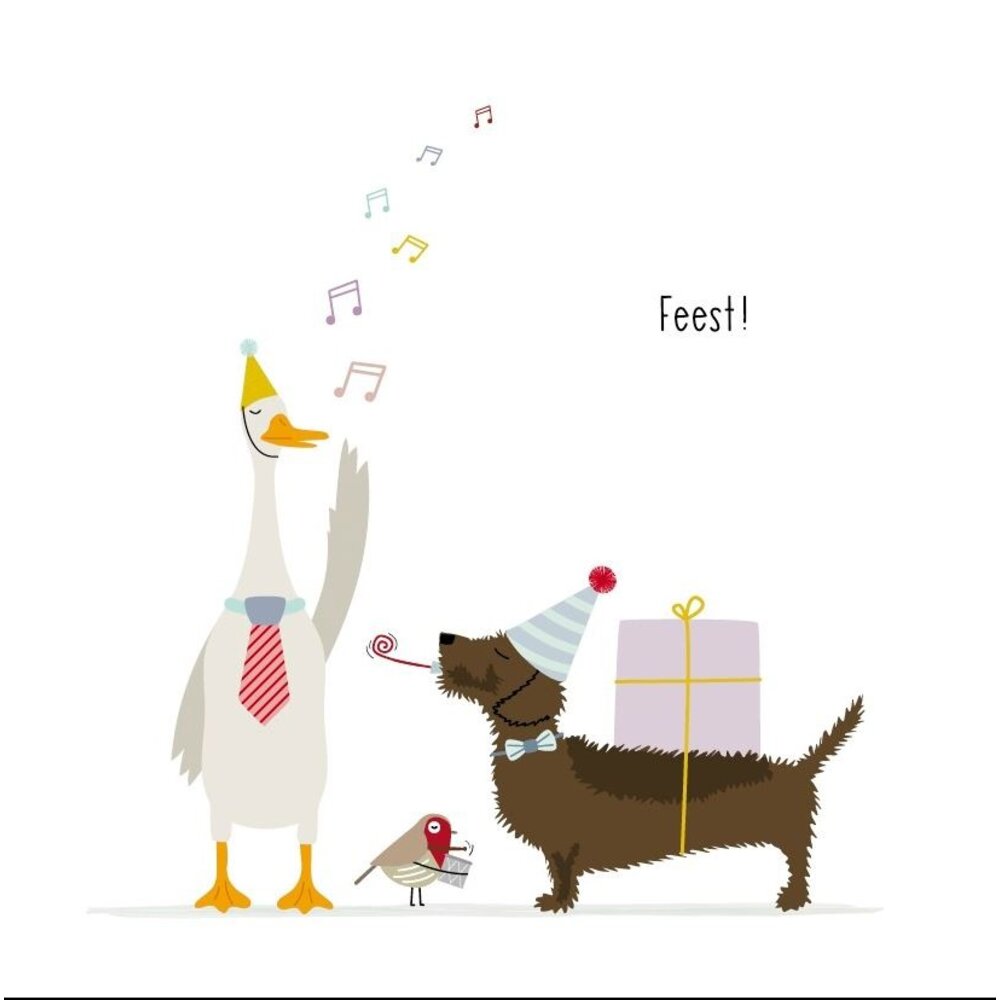 Mevrouw Emmer Wenskaart Feest! - Lazy Lama Kids Conceptstore