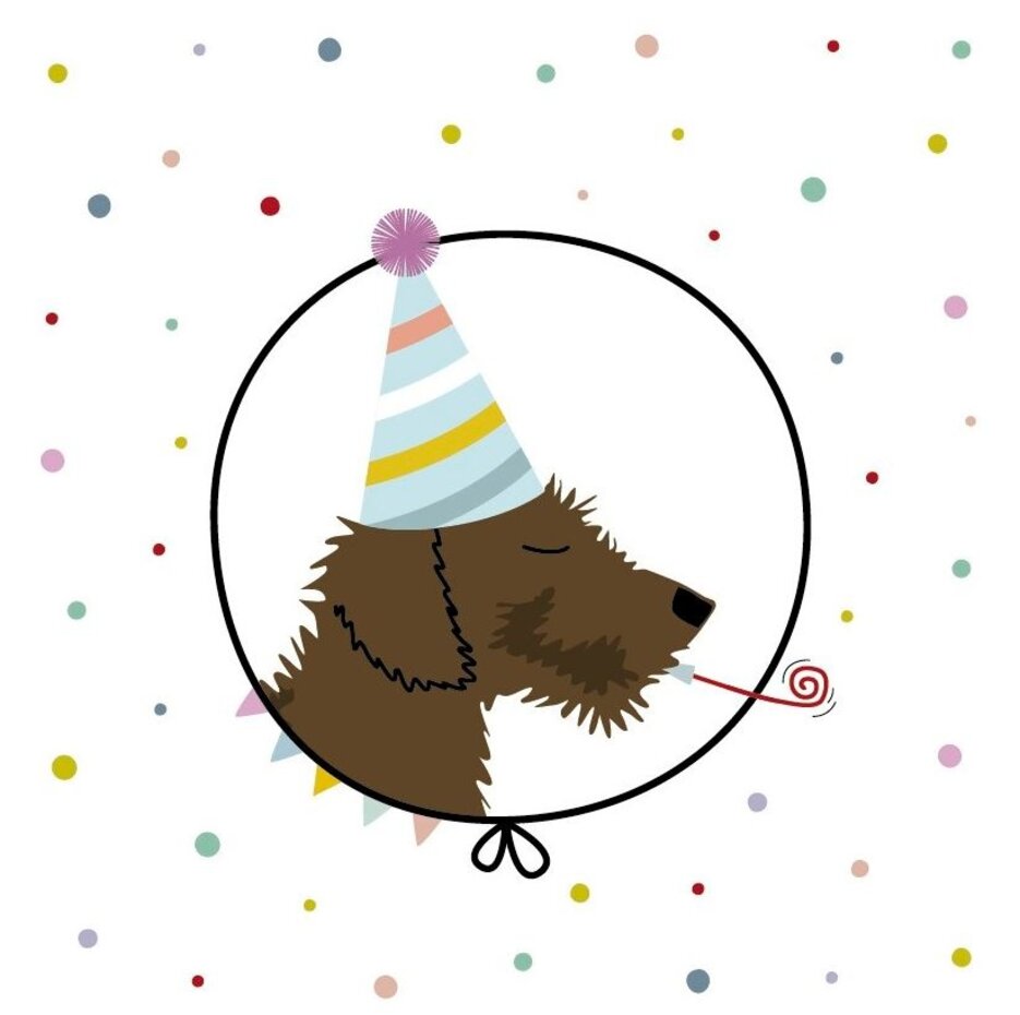 Mevrouw Emmer Wenskaart Feesthoed - Lazy Lama Kids Conceptstore