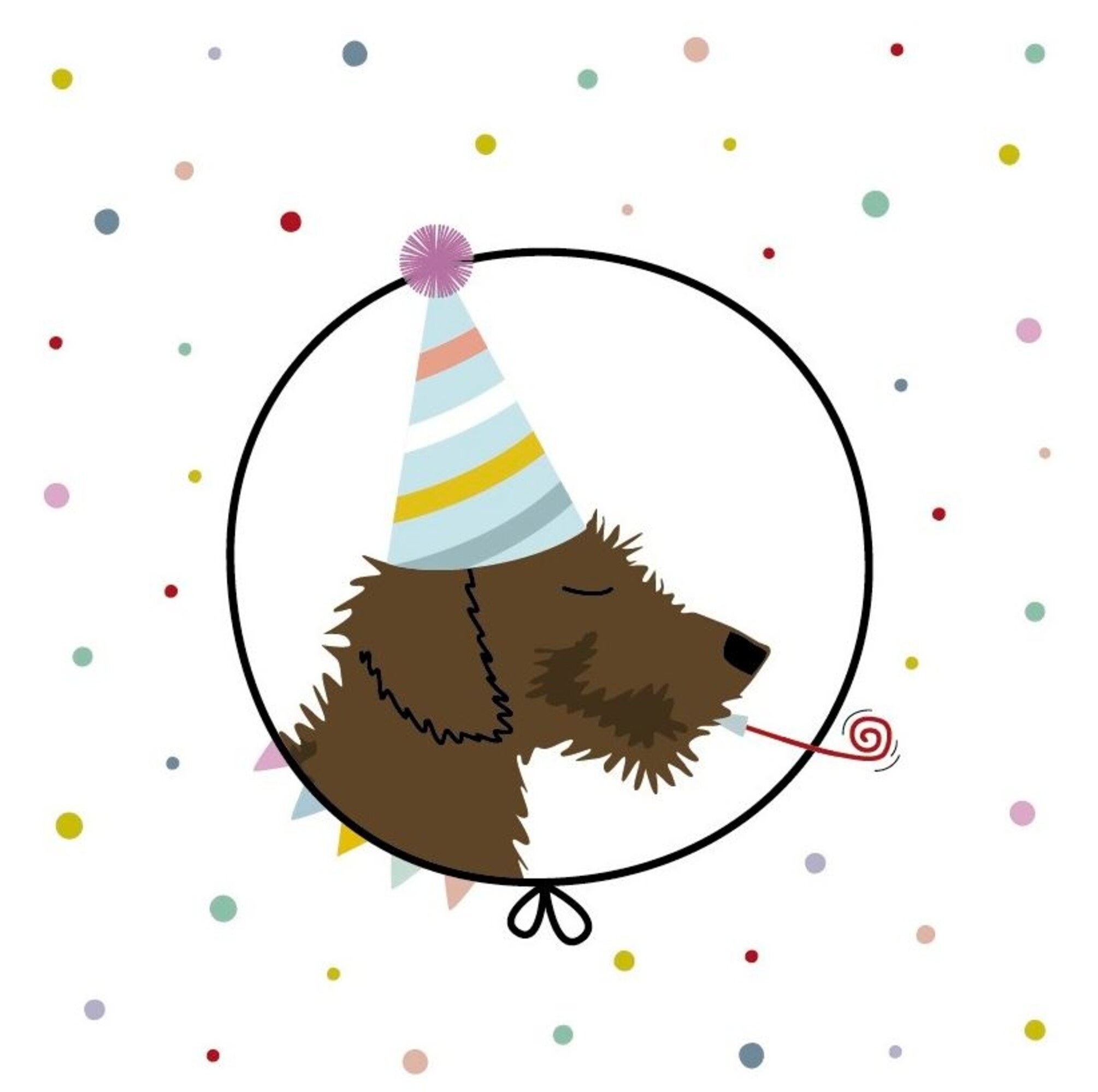 Mevrouw Emmer Wenskaart Feesthoed - Lazy Lama Kids Conceptstore