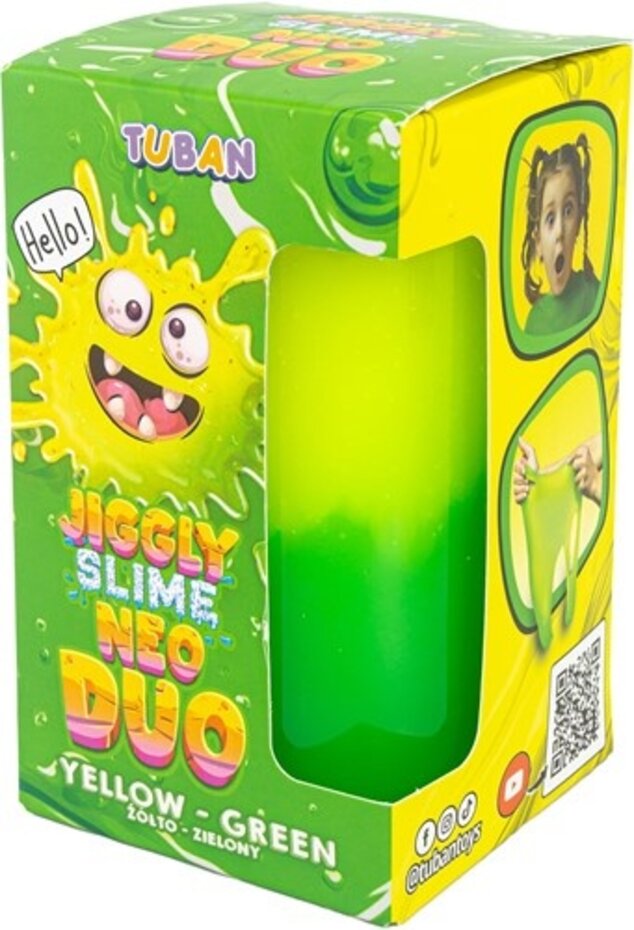 Tuban Jiggly Slime Duo Geel en Groen - 430 gram - Lazy Lama Kids ...