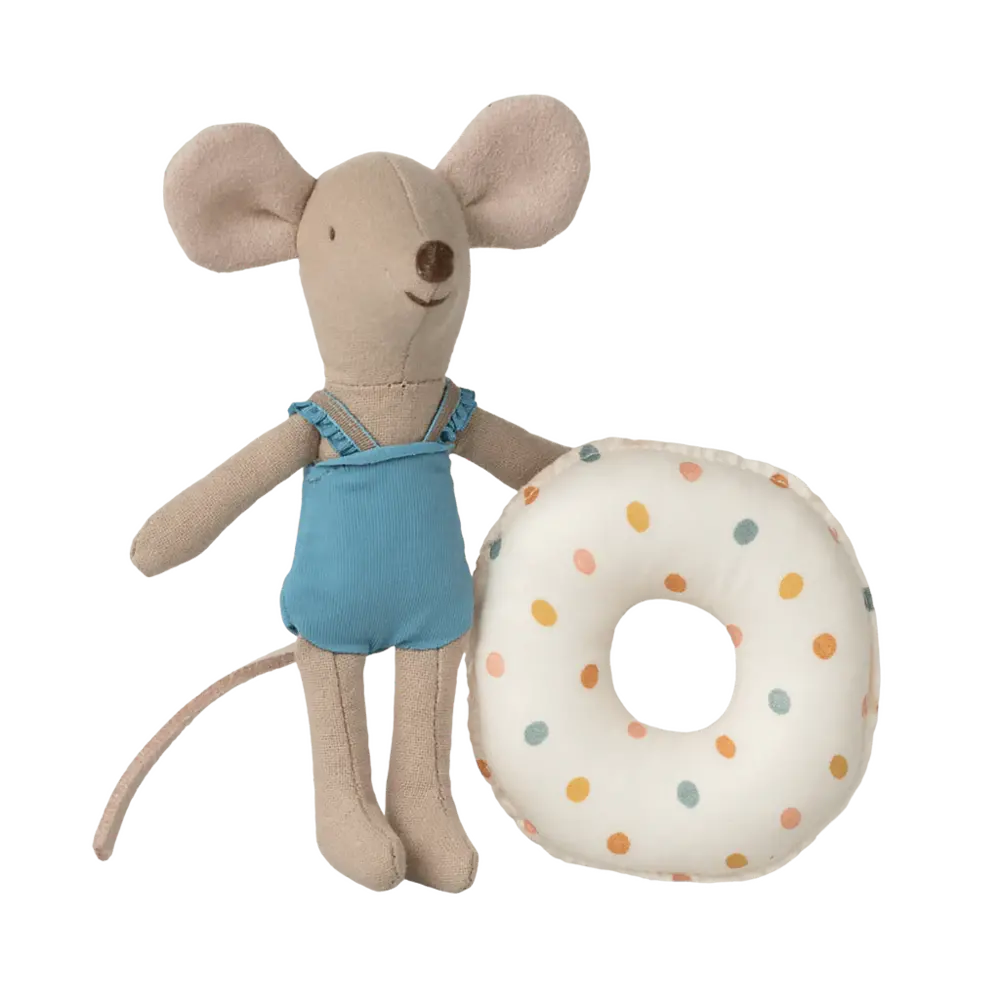 Maileg Beach Mouse with Float Multi Dot - Lazy Lama Kids Conceptstore