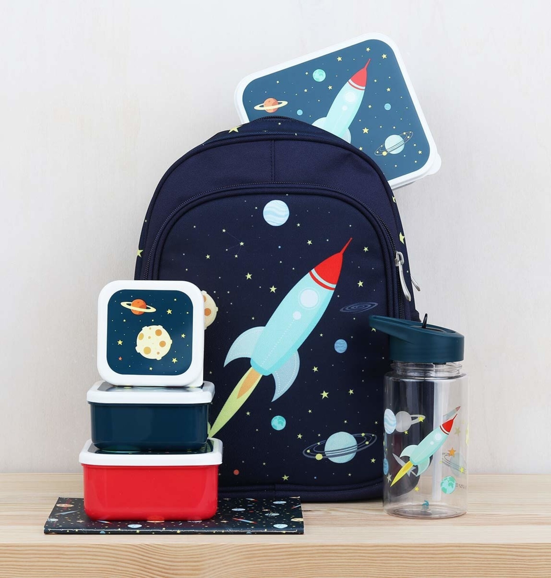 A Little Lovely Company Lunch & snack box set Ruimte - Lazy Lama Kids ...