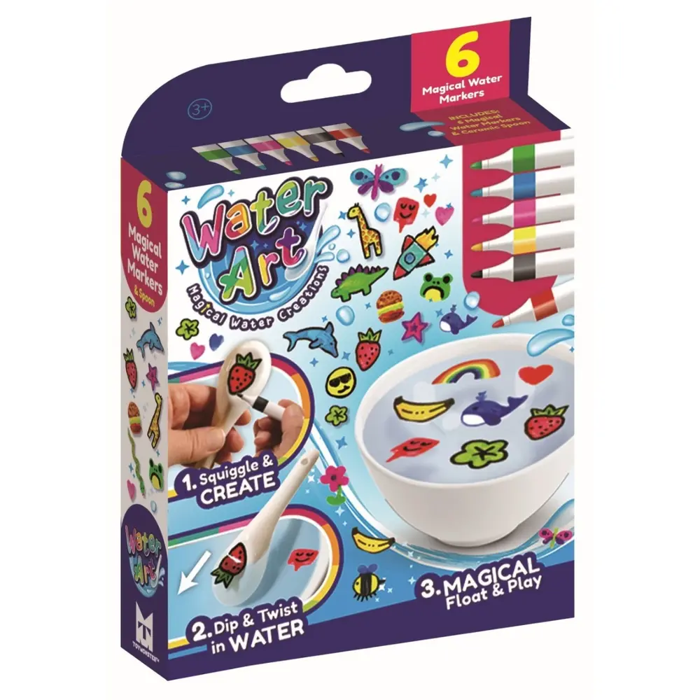 Water Art 6-pack magische water markers – knutselset kinderen - Lazy ...