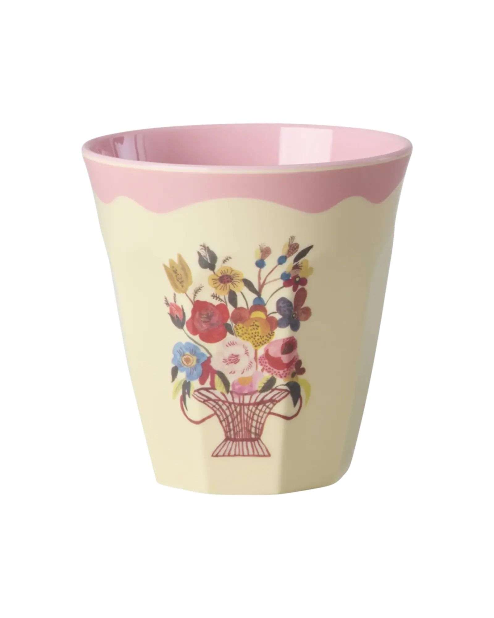 Rice Melamine Beker Nathalie Lété Pink Medium - Lazy Lama Kids Conceptstore
