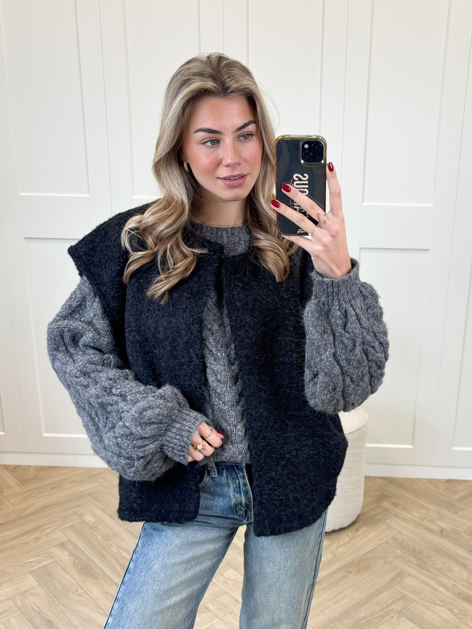 Vest Valerie zwart I Warm Vest - Famous Store