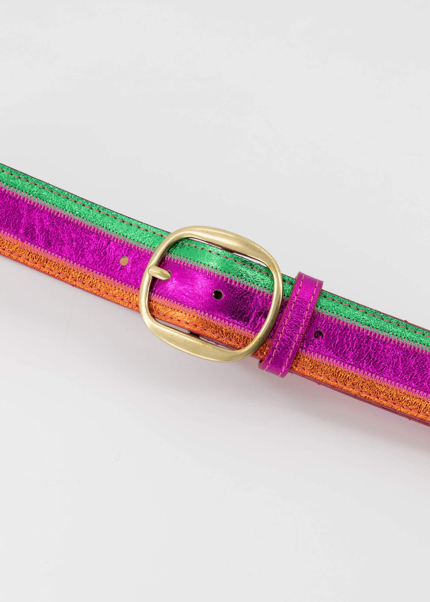 Belts with buckles | Louise - Metallic - Belts with buckles - Pink ...