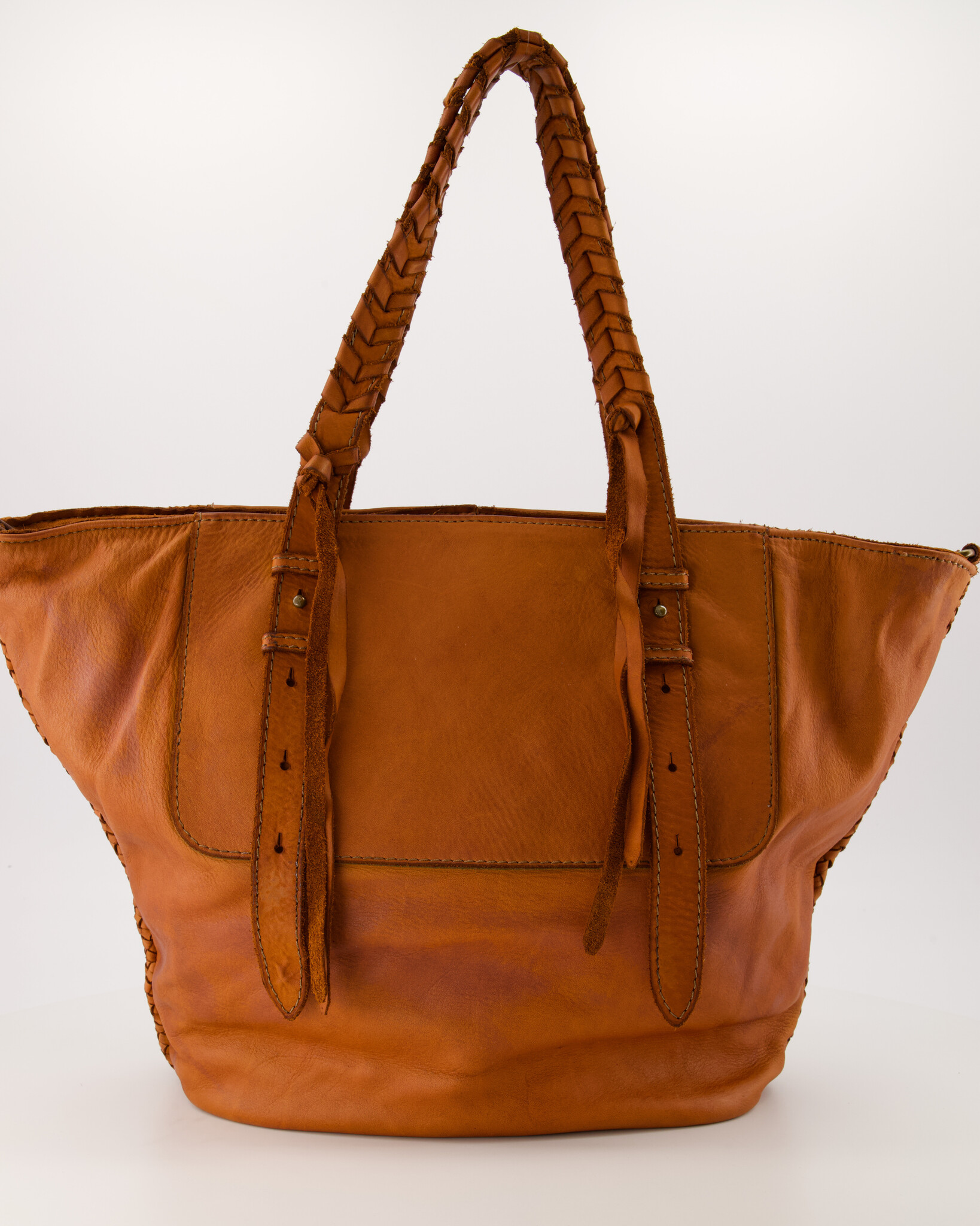 Shoulder bags | Kika - Washed leather - Shoulder bags - Cognac ...