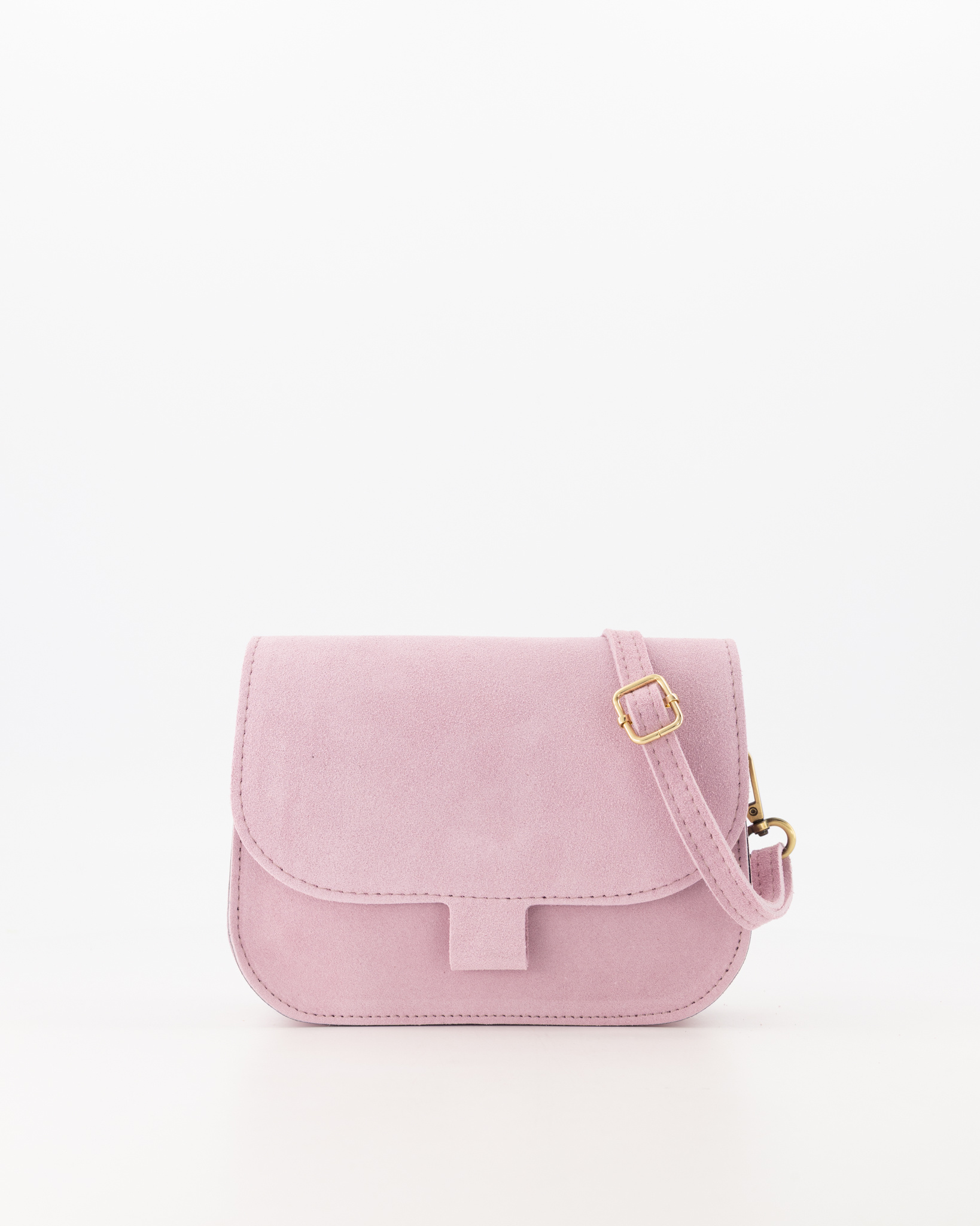 Crossbody bags | Flora - Suede - Crossbody bags - Pink - D14 - Bronze ...