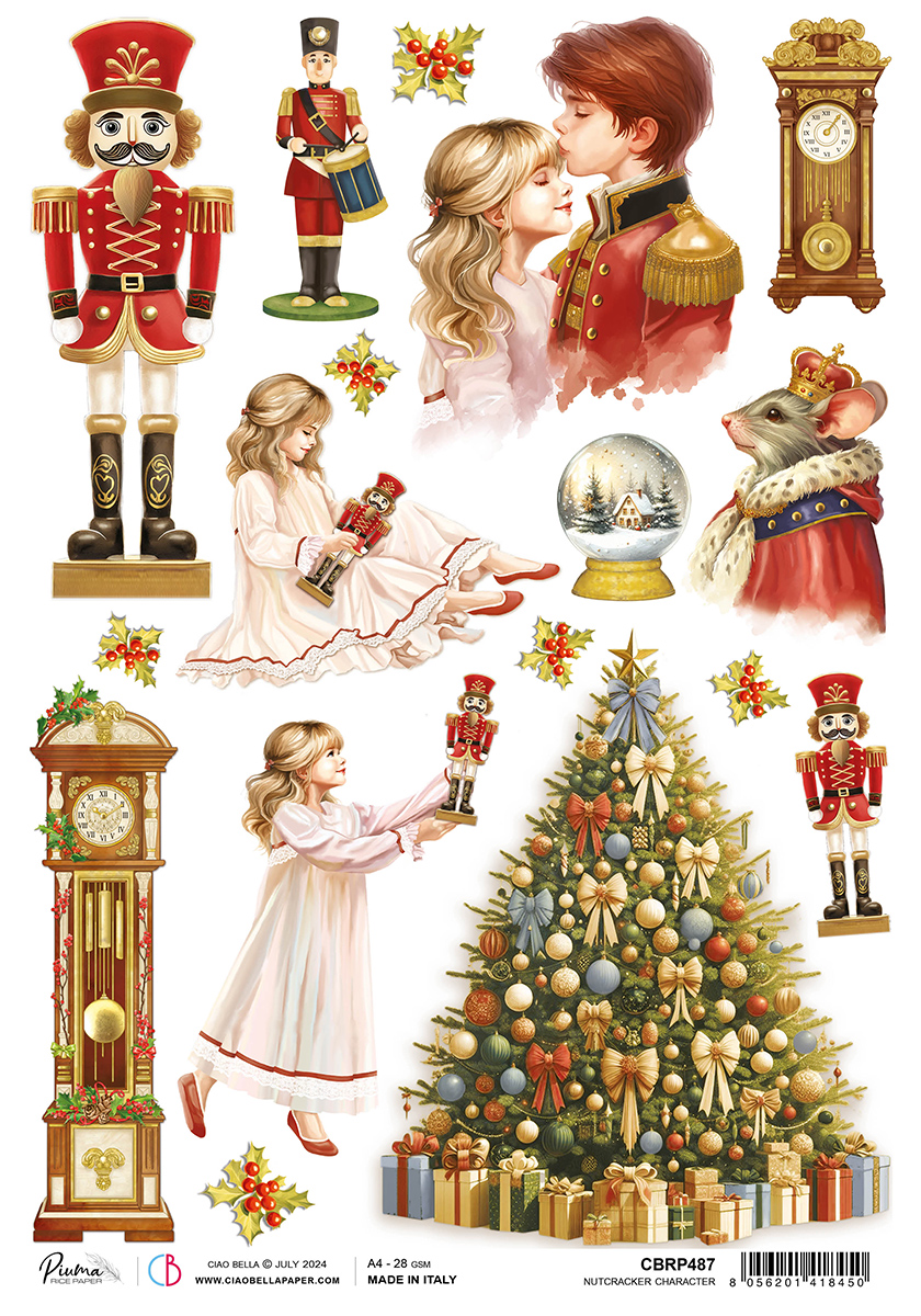 RICE PAPER A4 NUTCRACKER CHARACTER - Scraphut