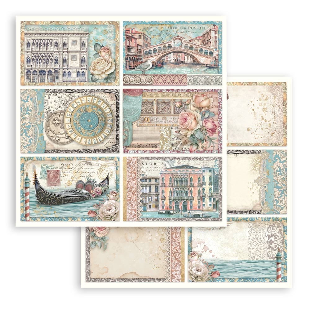 Stamperia Dubbelzijdig Scrapbook Papier - Venice City of Art 6 cards ...