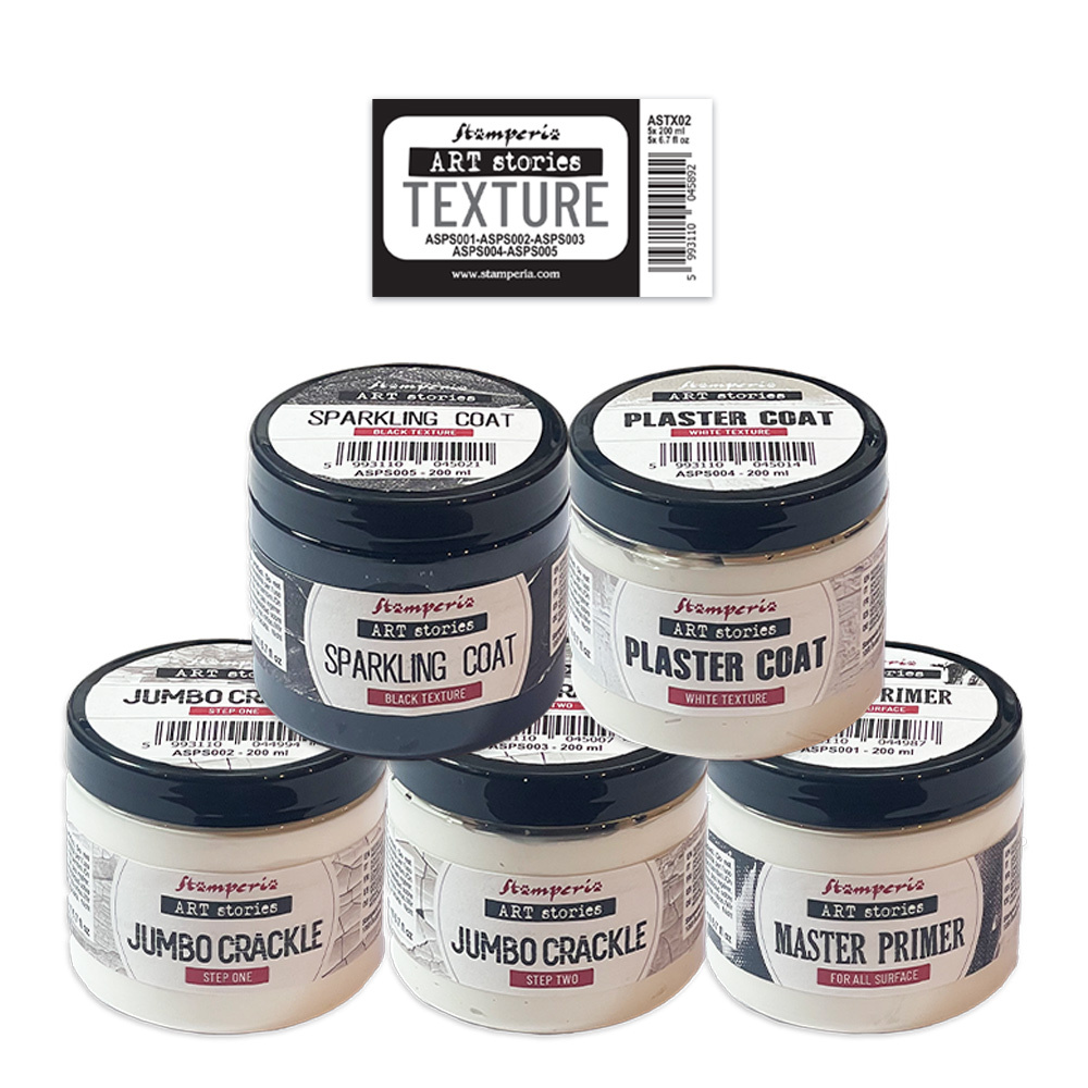 Stamperia Texture Paste Selection 5 pcs x ml 200 - Scraphut