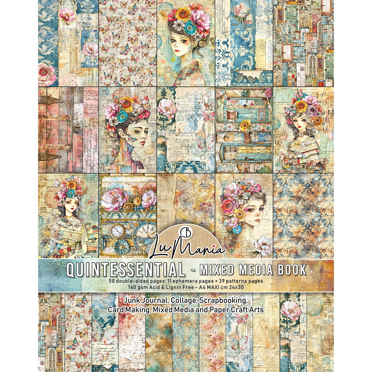 MIXED MEDIA BOOK QUINTESSENTIAL A4 MAXI - Scraphut