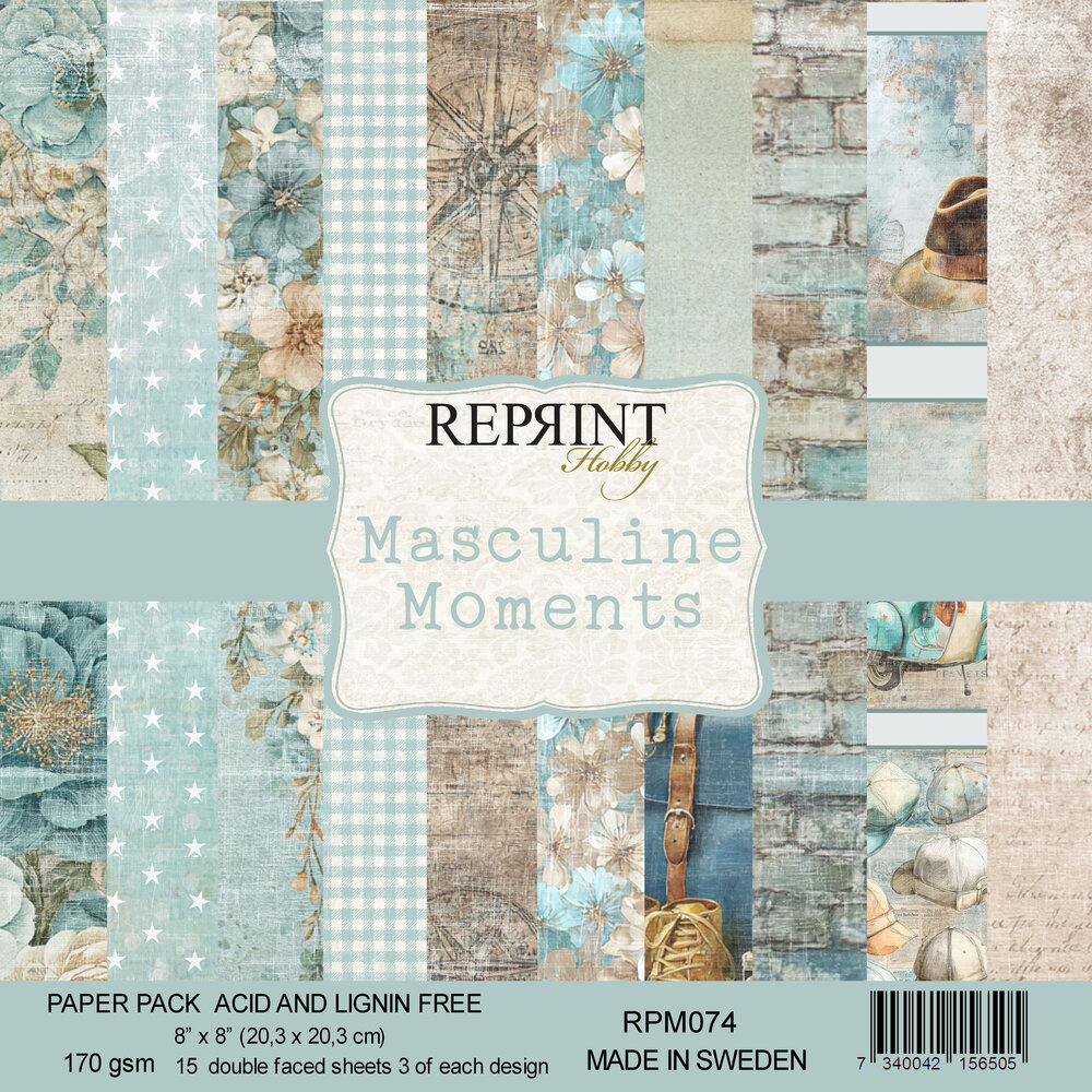 Masculine Moments 8x8 Inch Paper Pack (RPM074) - Scraphut