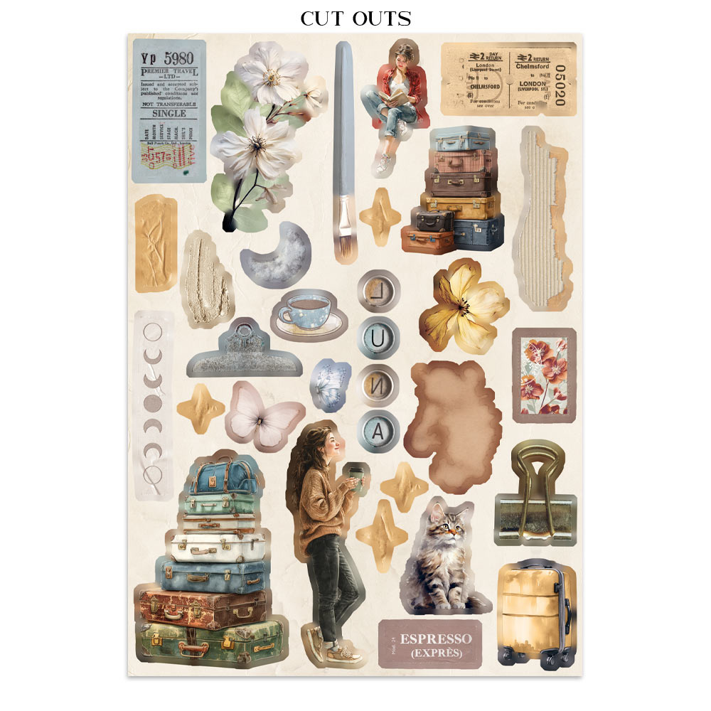 Stamperia Junk journal stickers, cut-outs, backgrounds - Secret Diary ...