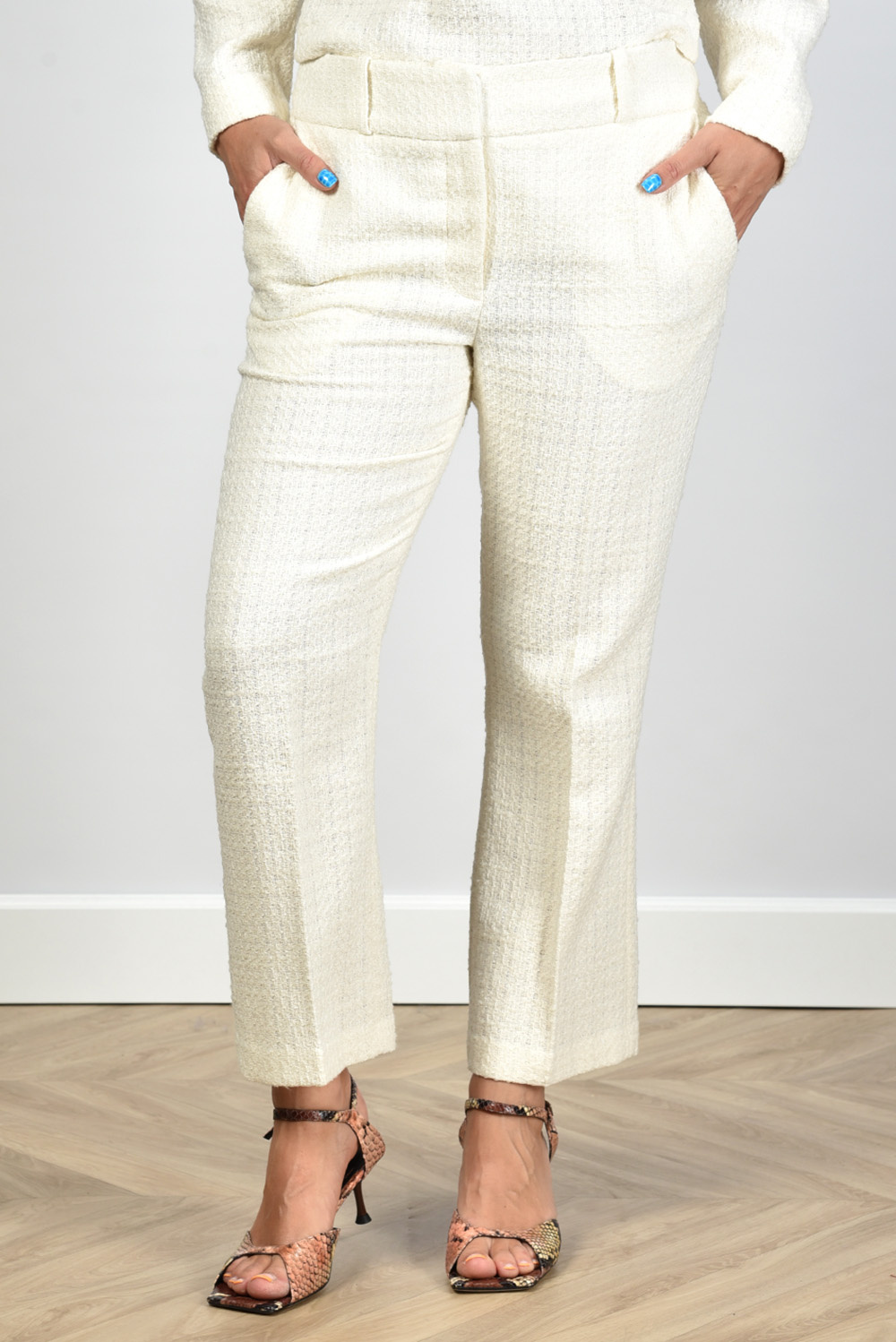 IRO pants Abema WP23ABEMA cream - Marjon Snieders