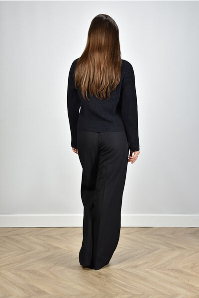 Ami Paris trui Ami Label FKS024.KN0031 blauw - Marjon Snieders