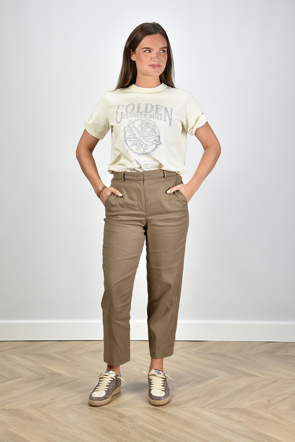 Joseph cropped pants Trina mid-rise brown - Marjon Snieders