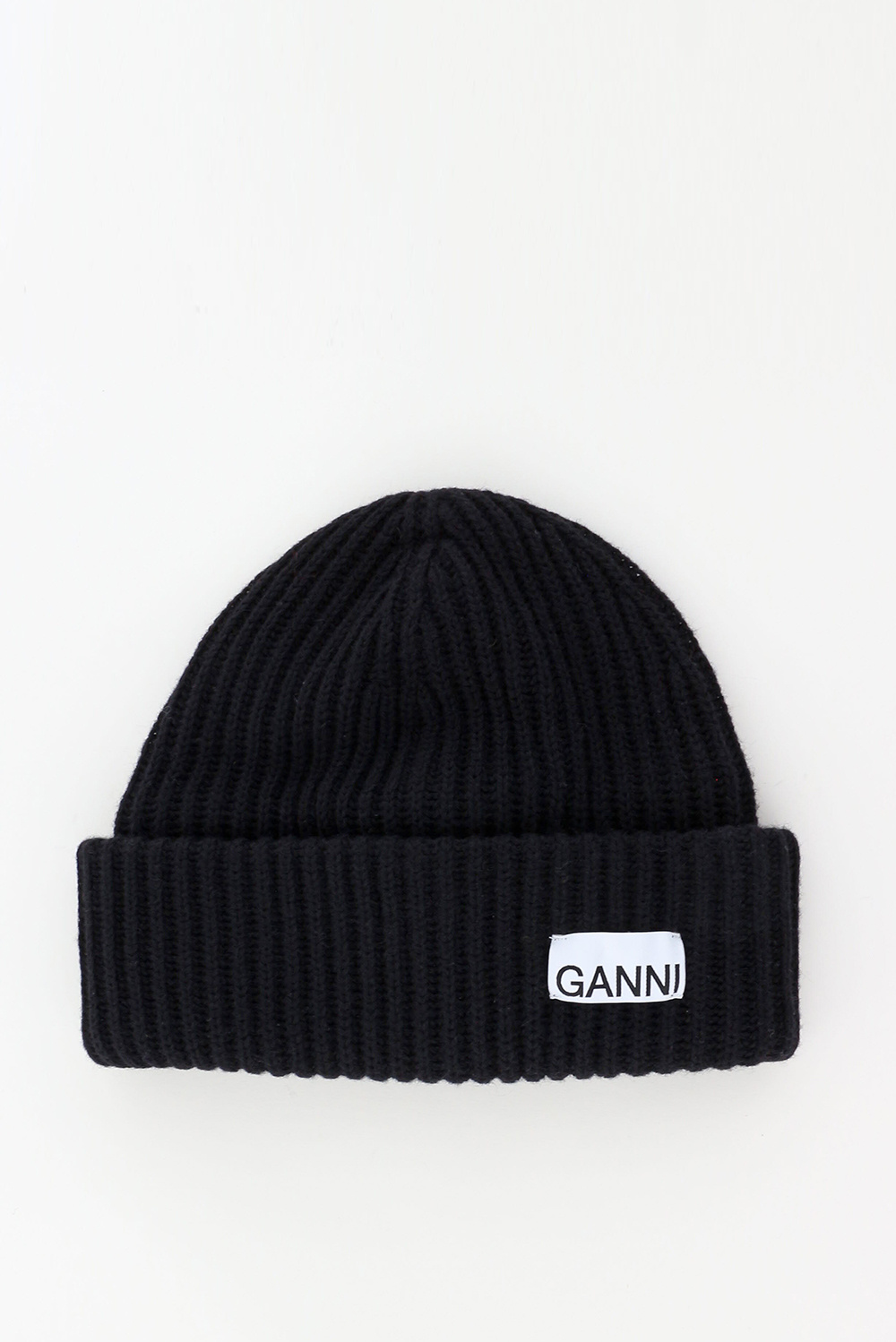 Ganni hat with embroidered logo black - Marjon Snieders