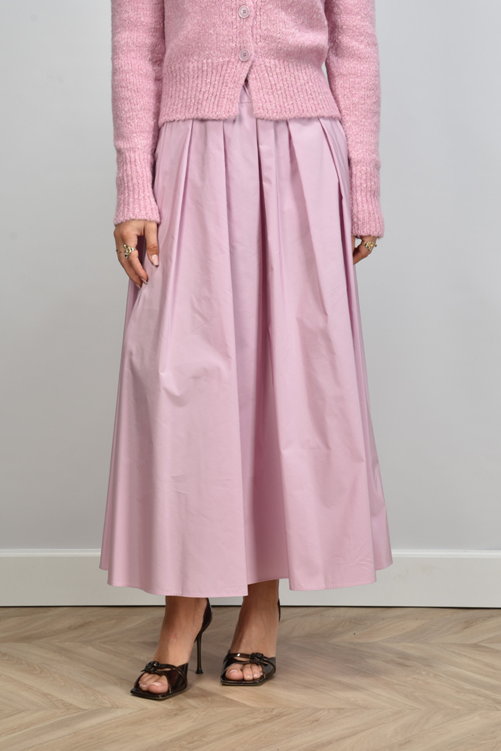 Weekend Max Mara rok met elastische band Curvato 018 roze - Marjon Snieders