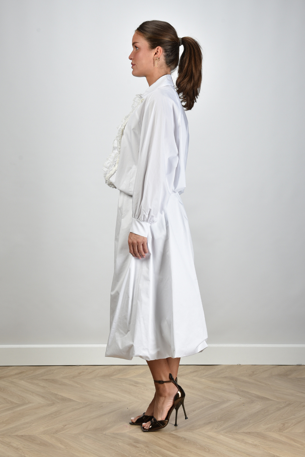 Alpha Studio rok AD-2631M balloon wit - Marjon Snieders