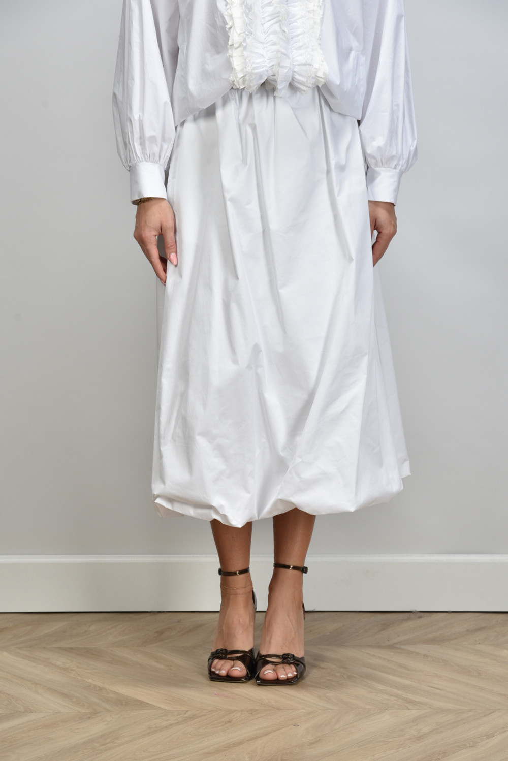 Alpha Studio rok AD-2631M balloon wit - Marjon Snieders