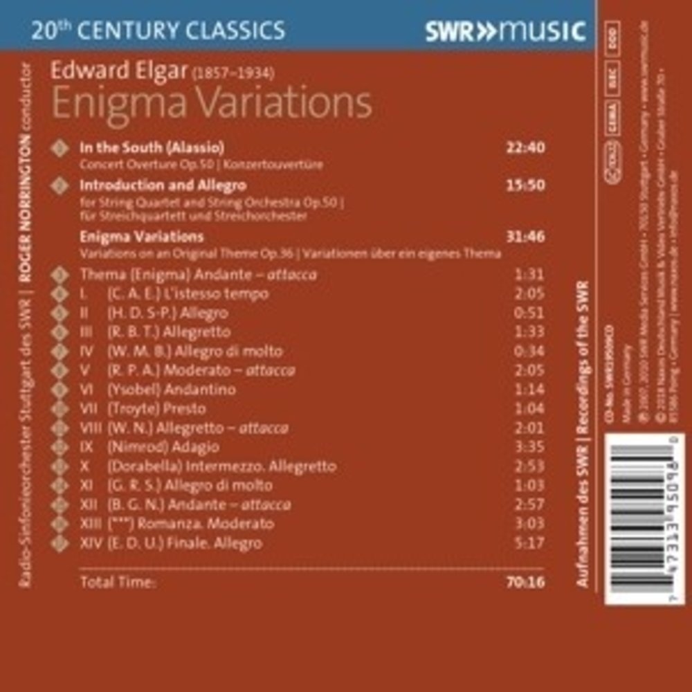 SWR Classic Enigma Variations - Klassiek.nl