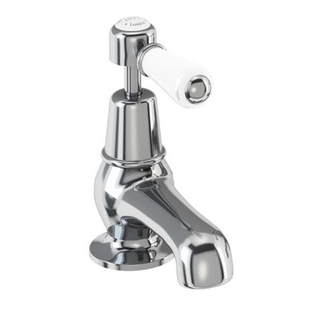 Kensington basin pillar tap with 3IN spout and white lever - chrome ...