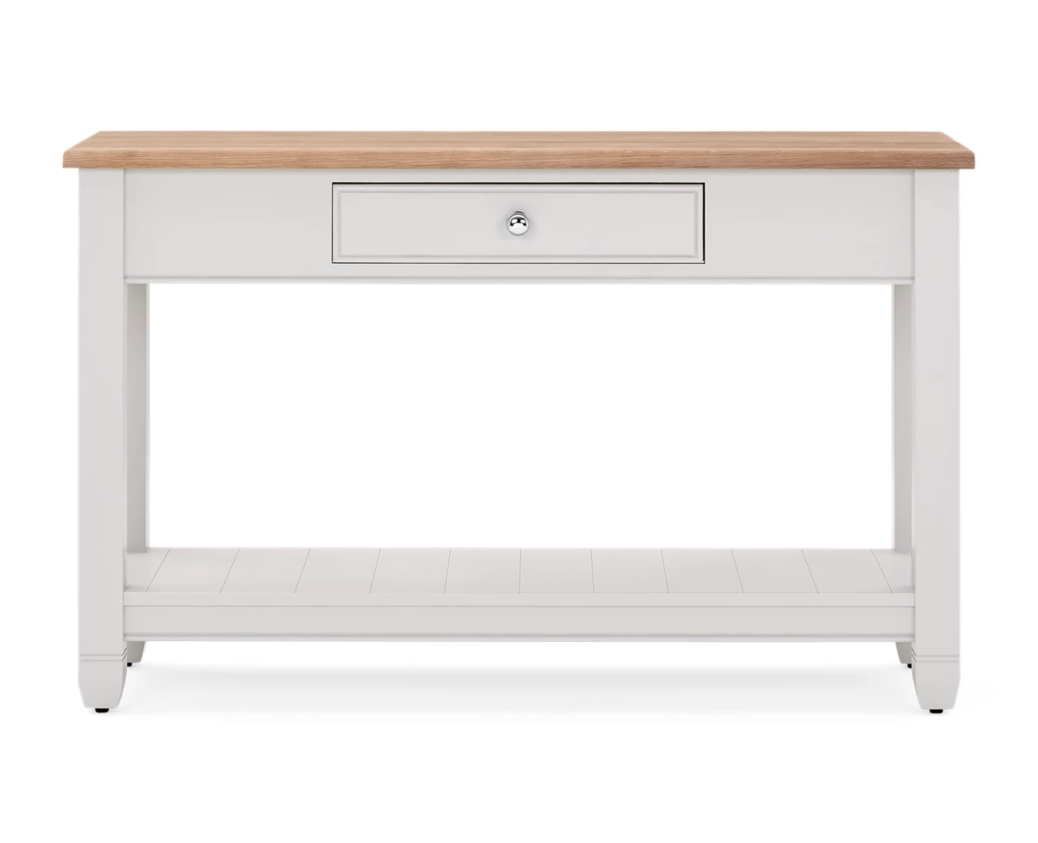 Neptune Chichester console table, painted wood with oak top ...