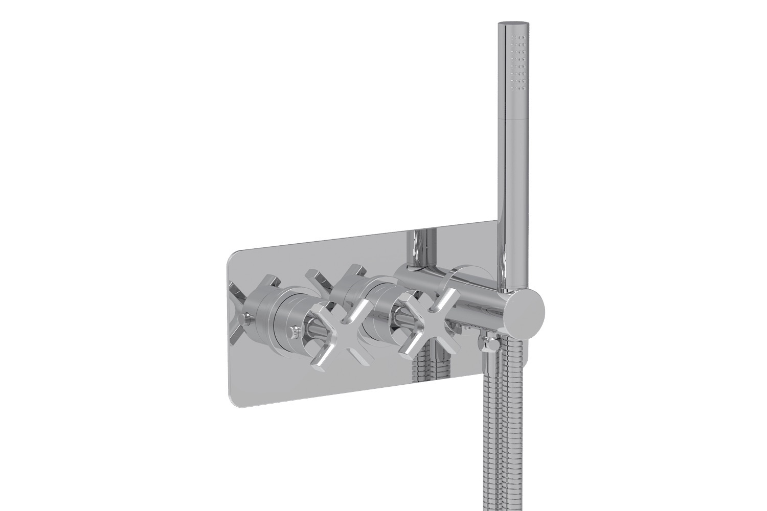 Bank oncealed shower thermo with installation box, 2x out & handspray ...