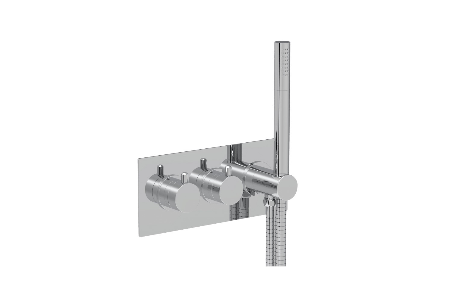 Domo oncealed shower thermo with installation box, 2x out & handspray ...