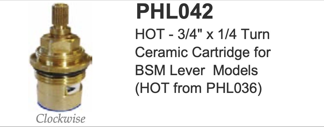 Lefroy Brooks 3/4"x1/4T HOT ceramic cartridge PHL042 - TheClassicHouse ...