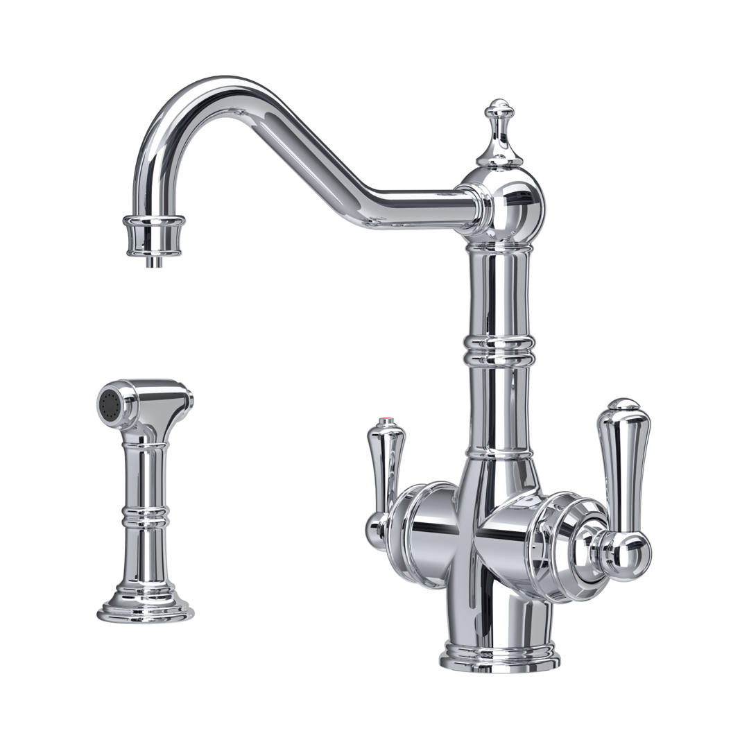 Kitchen monobloc sink mixer Celeste 1770 rinse - Instant hot water tap ...
