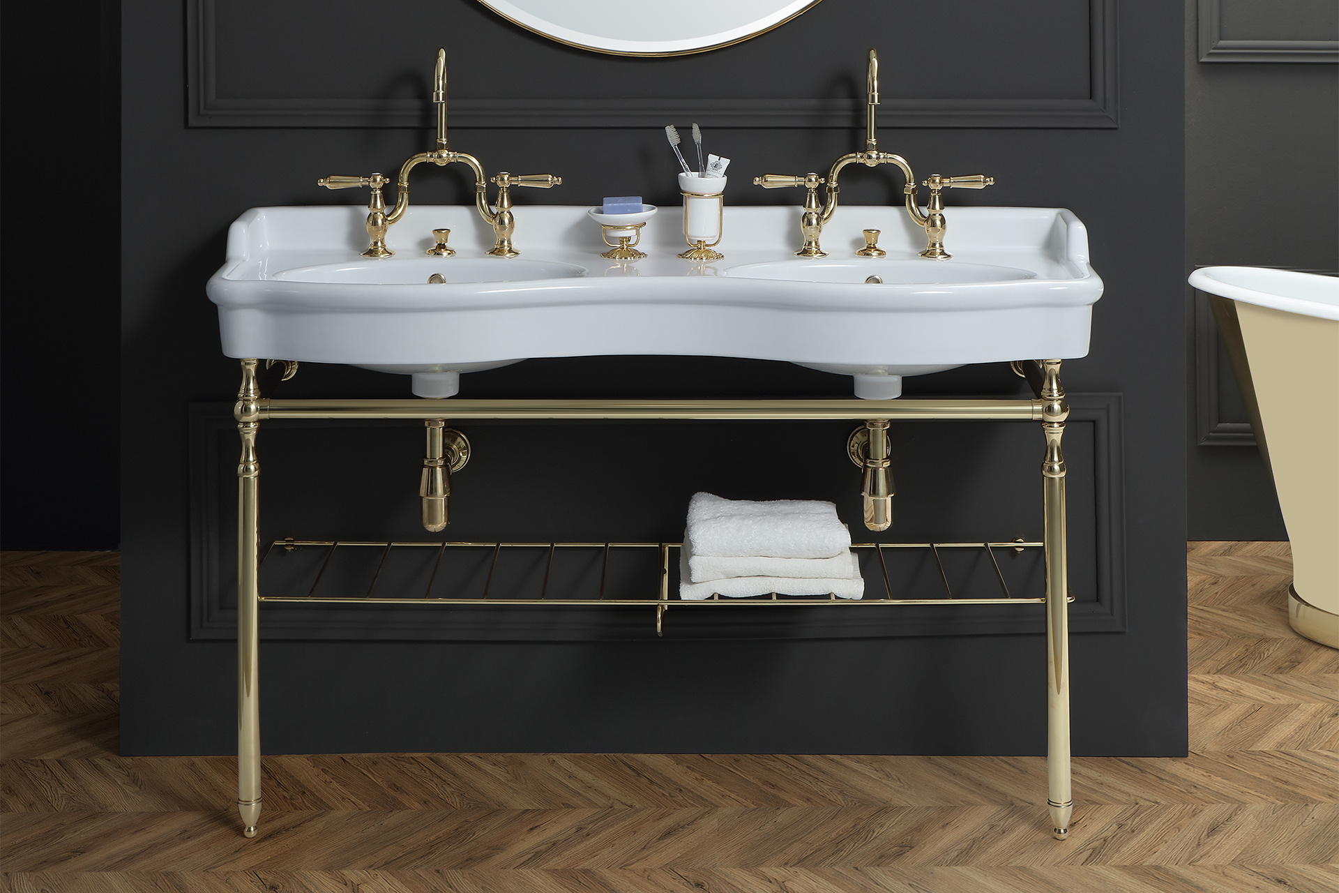 Provence 800 - 140cm double basin with metal stand BP8140-8140BM ...
