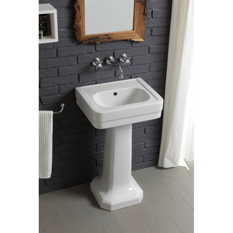 Blue Provence Soho 50cm basin with ceramic pedestal BP950-BP915 ...