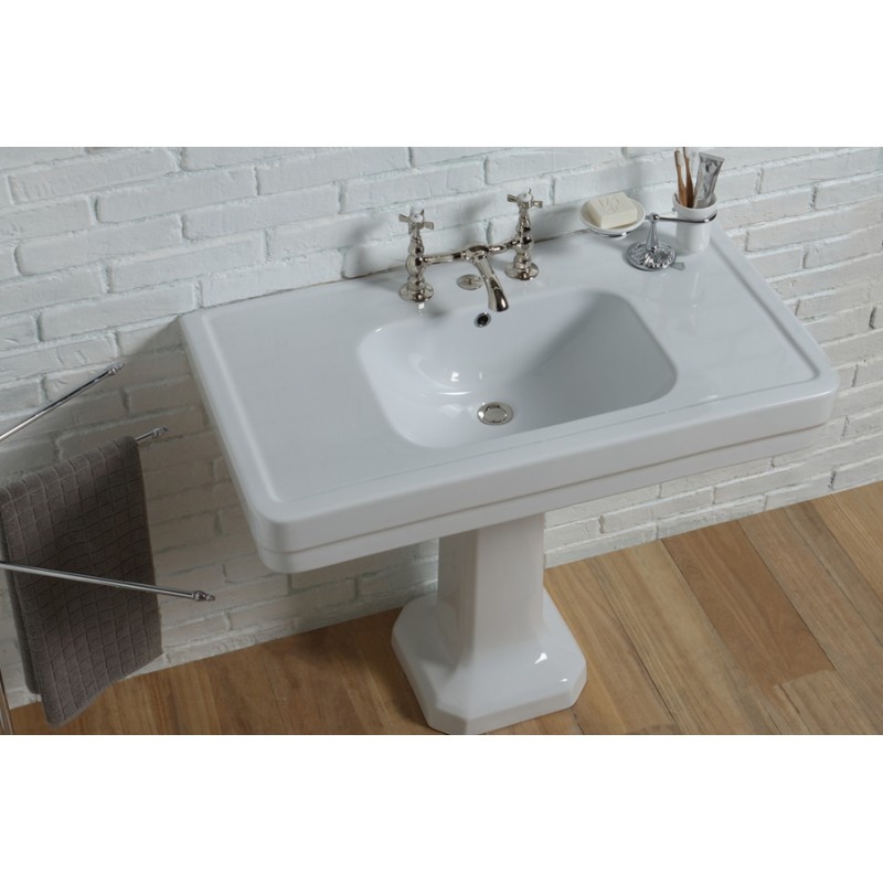 Blue Provence Soho 100cm basin with ceramic pedestal BP9100-BP915 ...