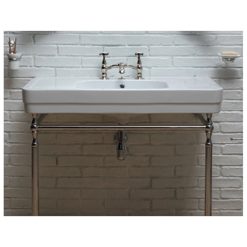 Blue Provence Soho 100cm basin with metal stand BP9100-BP9100BM ...