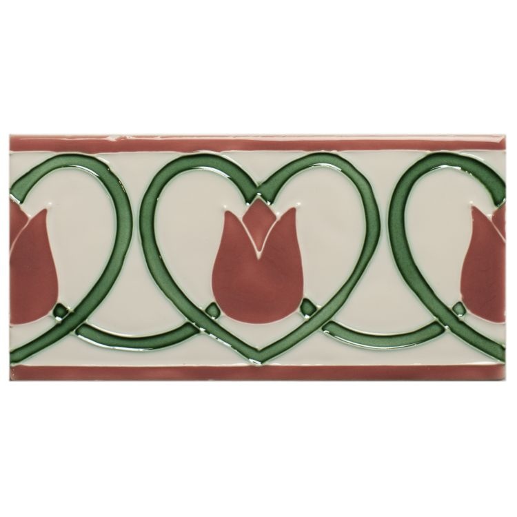 Original Style wall tiles - OS Artworks Elysée Border on Vintage White ...