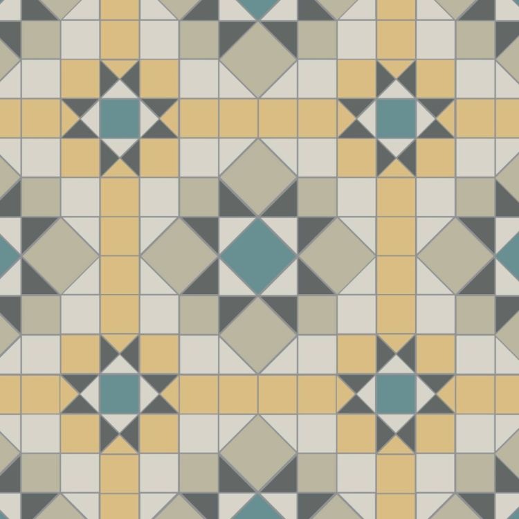Original Style floor tiles - OS Victorian Floor Pattern Chatsworth 5 ...