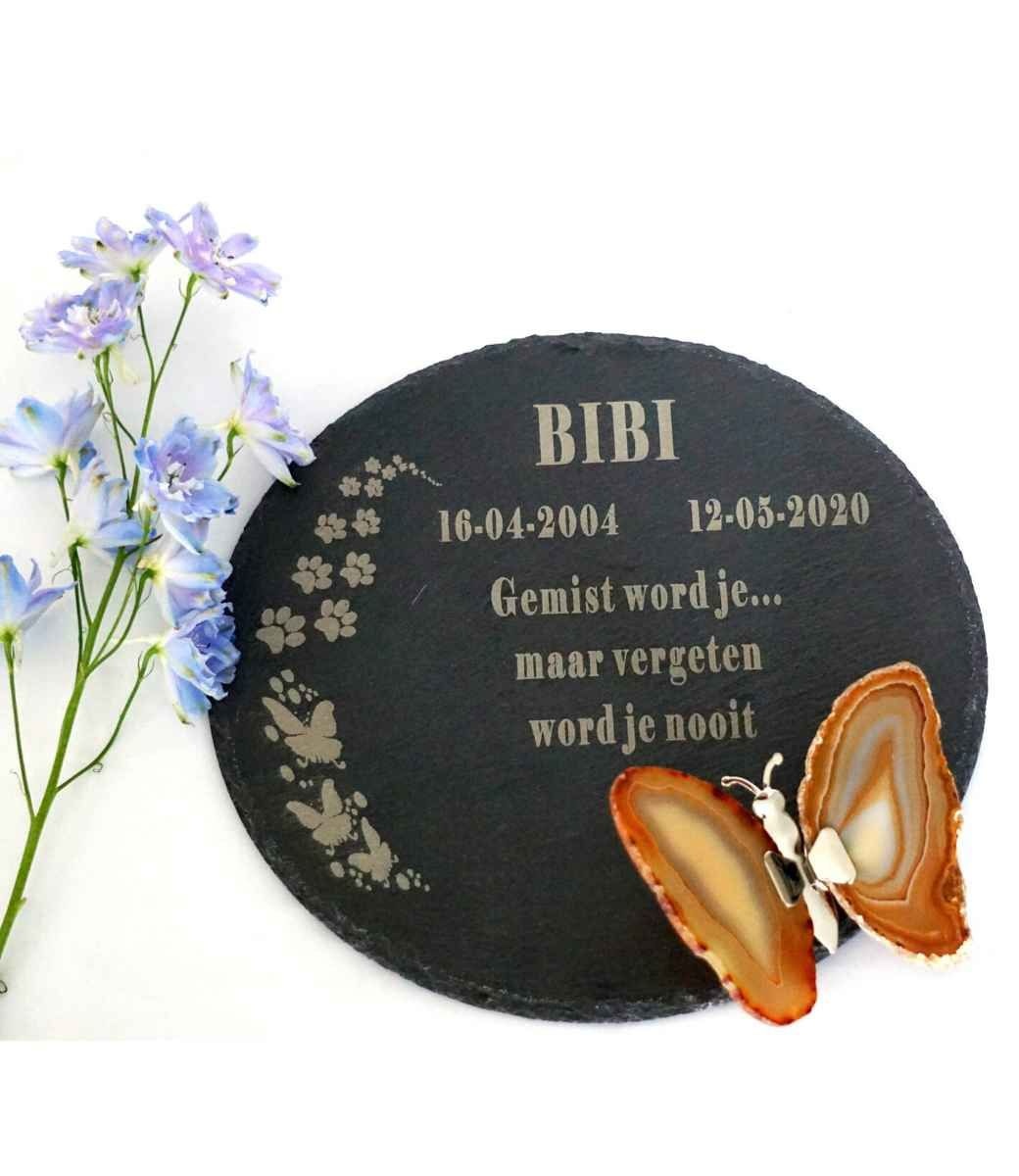 Memorial stone with butterfly - Order online now