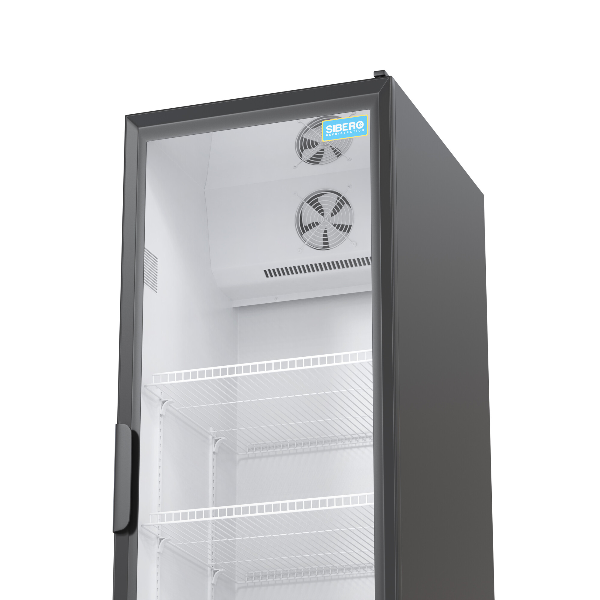 Horeca koeling | 1 glas deur drank koelkast | 360 liter zwart - Horeca ...