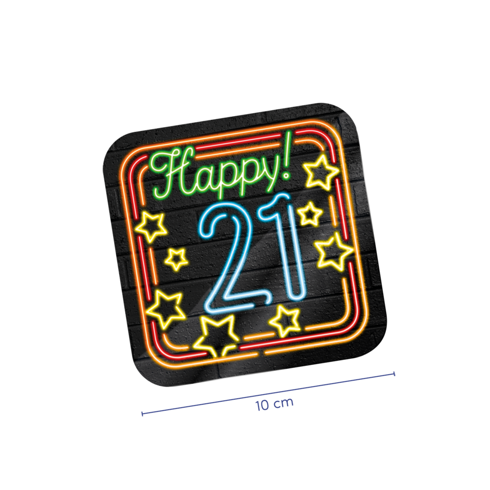 Onderzetters 21 jaar | Versiering en Feestartikelen verjaardag | Tuf ...